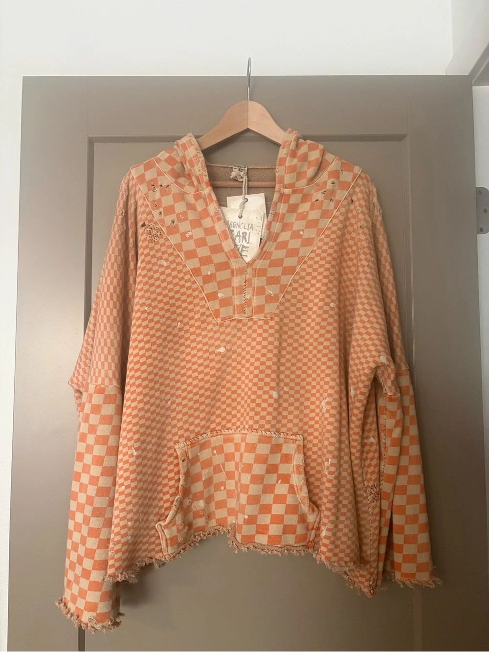 Magnolia Pearl | Tops | Magnolia Pearl Check Raja Hoodie | Poshmark